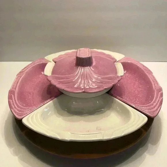Kitchen | Vintage California Pottery Pink Lazy Susan | Poshmark